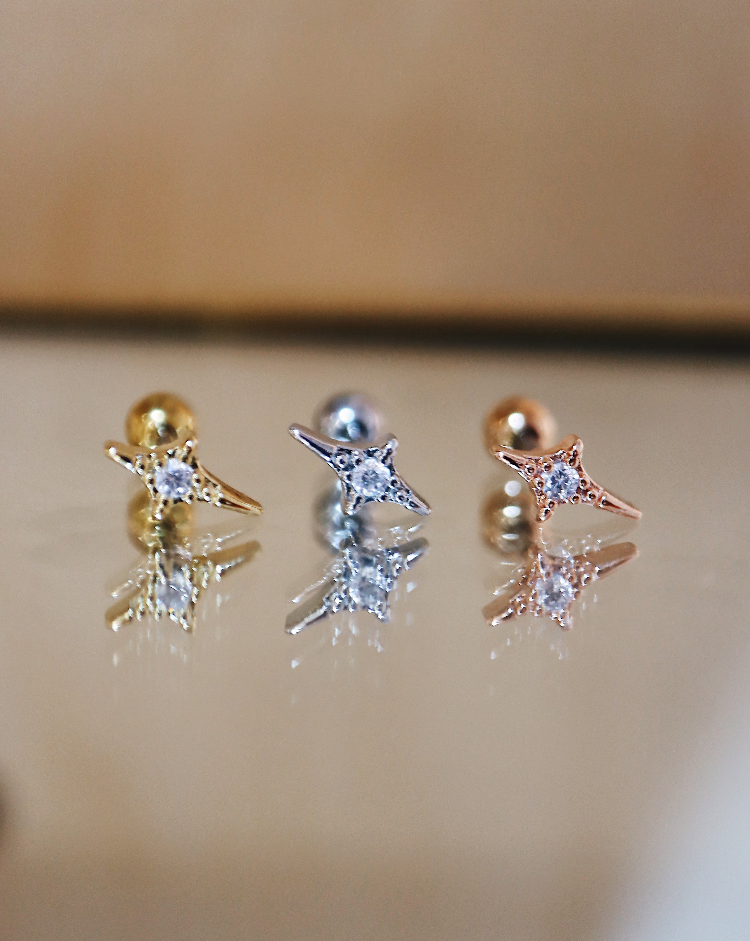 sparkle surgical steel barbell piercing – openroomjewelry